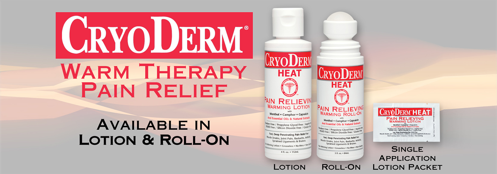 CryoDerm Pain Relief Cream, Gel, and Spray